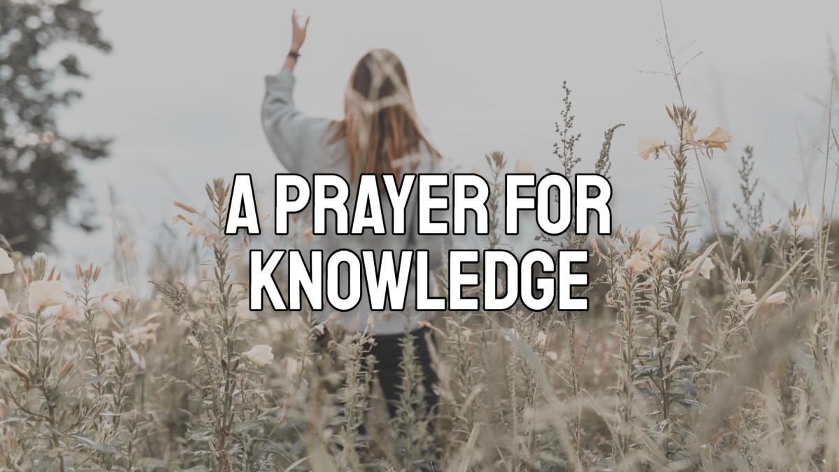 A Prayer for Knowledge – Watts in the Word